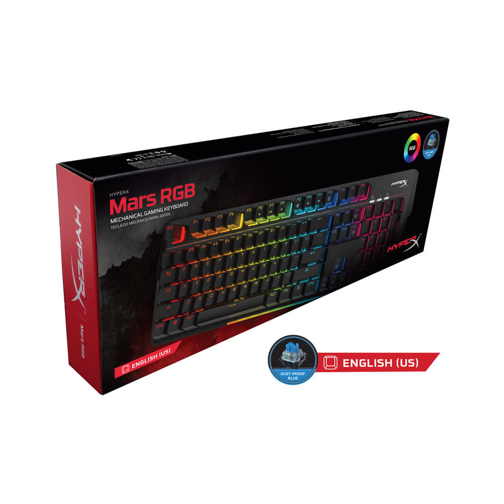 Teclado Gamer Hyperx Mars Mecanico RGB Led - Fujioka Distribuidor