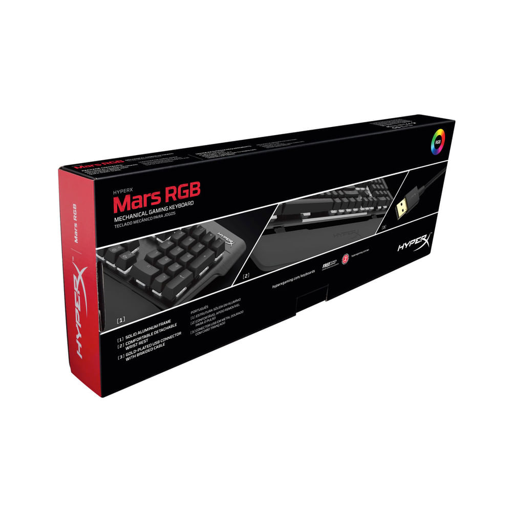 Teclado Gamer Hyperx Mars Mecanico RGB Led - Fujioka Distribuidor