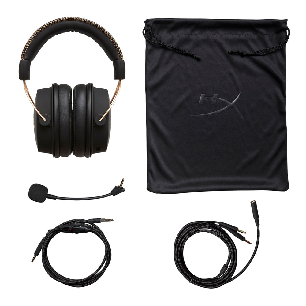 Headset Gamer HyperX Cloud Alpha Gold - Fujioka Distribuidor