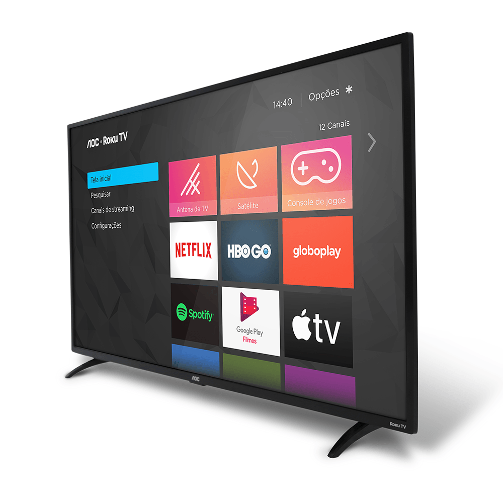 Smart TV AOC 32" LED HD 32S5195/78 ROKU, HDMI, USB, Conexão Wi-Fi ...
