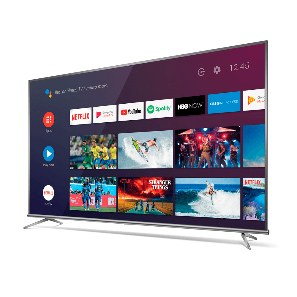 Smart TV TCL 55" LED 4K UHD 55P8M, Android TV, Wi-Fi, Bluetooth e ...