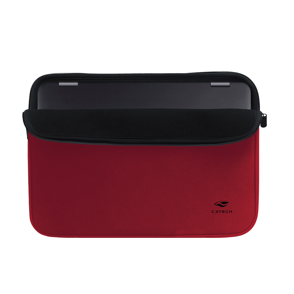 Capa Sleeve para Notebook C3Tech Seattle SL-15 15.6" Vermelho - Fujioka Distribuidor
