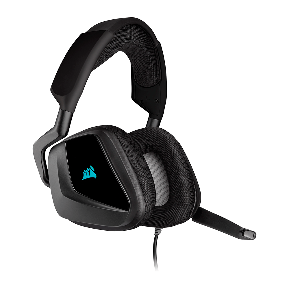 Headset Gamer Corsair Void RGB Elite USB Premium Com Som Surround 7.1 Carbono Fujioka Distribuidor