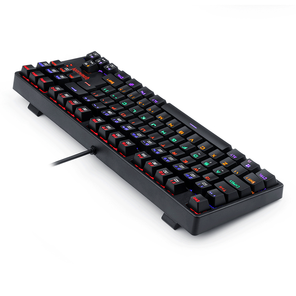 Teclado Mecânico Gamer Redragon Daksa K576R-1, LED Rainbow, ABNT2 Preto ...