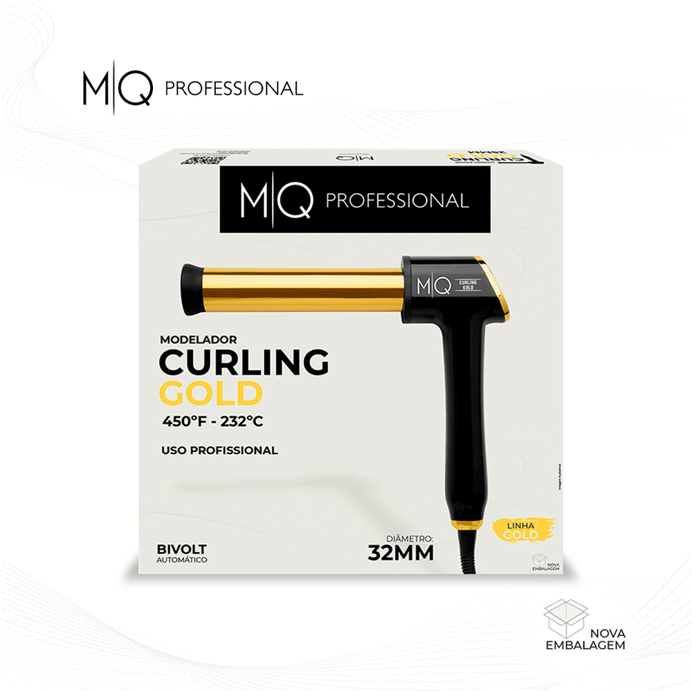 Modelador MQ Curling 32MM Black/Gold | Bivolt - Fujioka Distribuidor