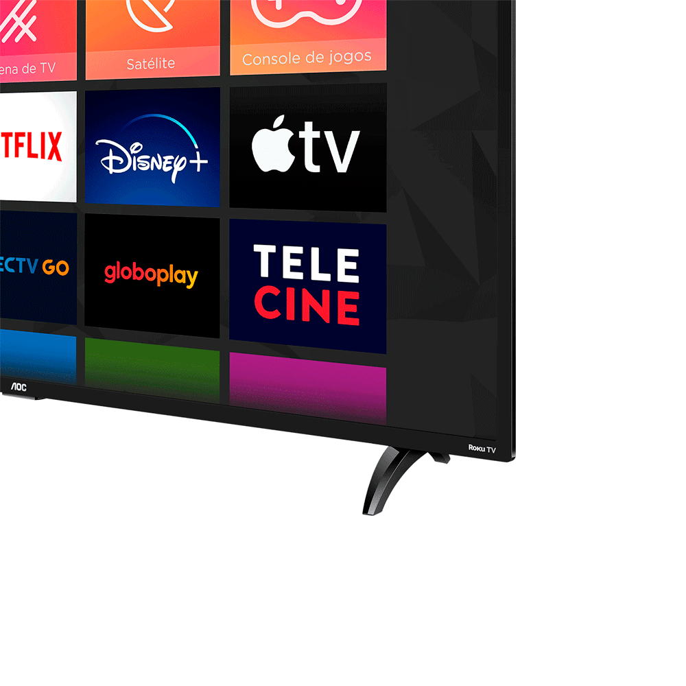 Smart TV AOC 32" LED HD 32S5195/78 ROKU, HDMI, USB, Conexão Wi-Fi ...