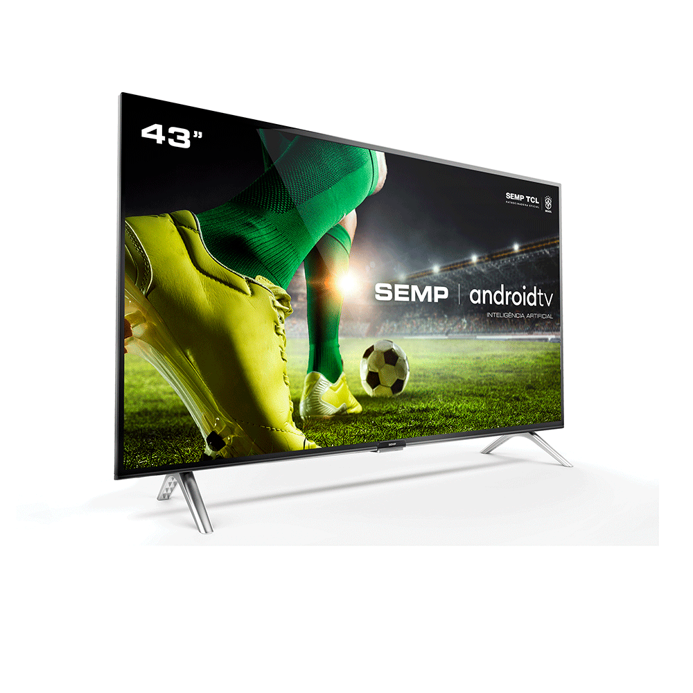 Smart TV LED 43" Semp 43S5300 Full HD, Android TV, Bluetooth, Controle ...
