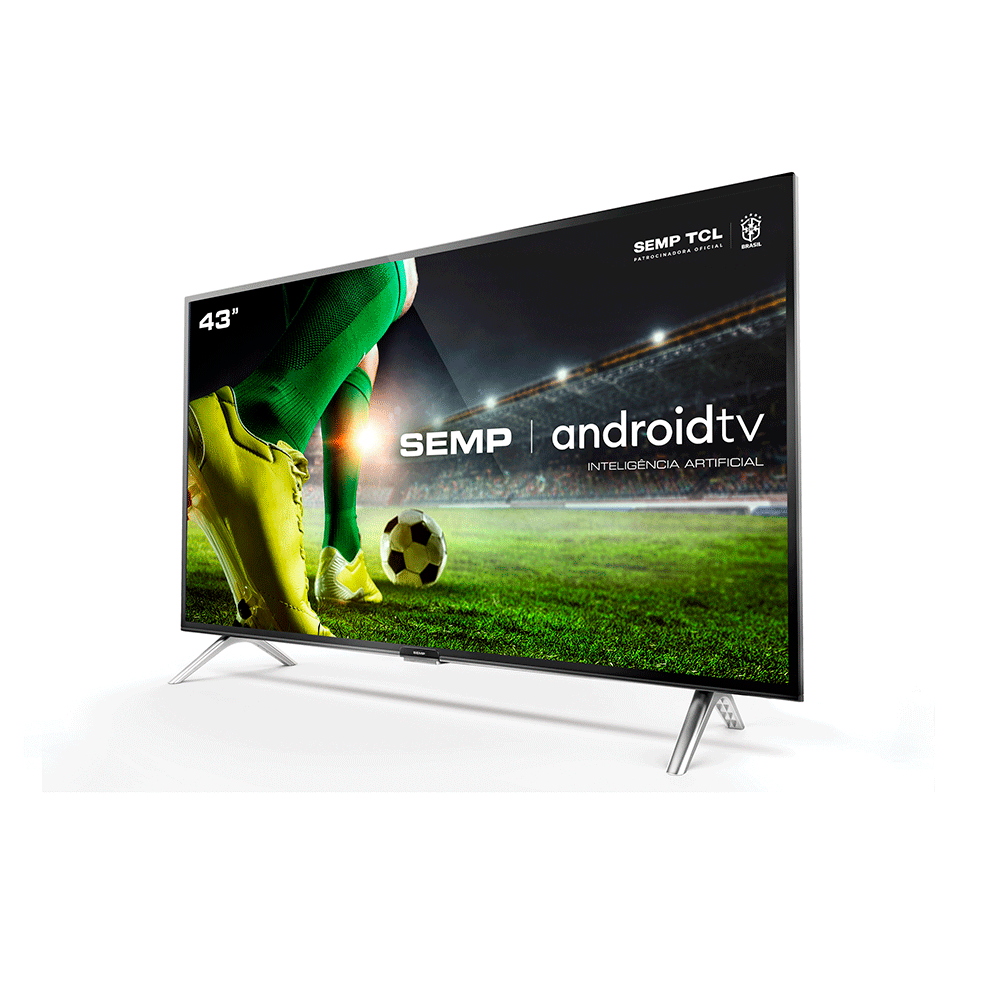 Smart TV LED 43" Semp 43S5300 Full HD, Android TV, Bluetooth, Controle ...