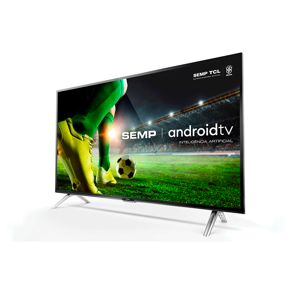 Smart TV LED 32" Semp S5300 HD, Android TV, Bluetooth, Controle Remoto com Comando de Voz e ...