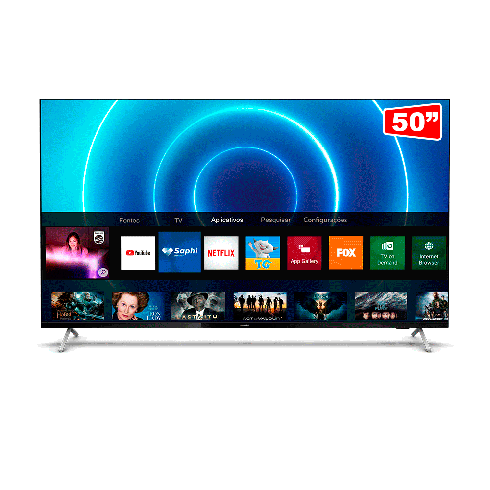 Smart TV Philips 50" 4K UHD 50PUG7625/78, P5, HDR10+, Dolby Vision ...