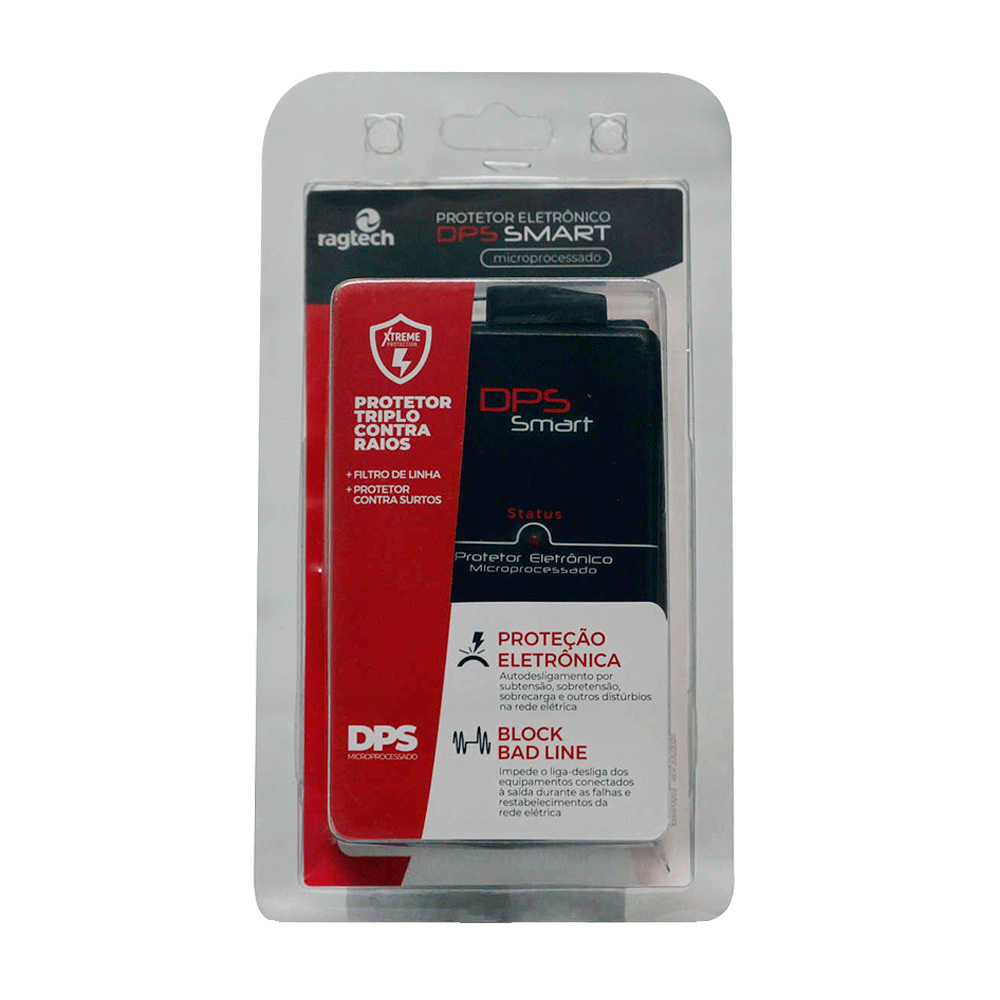 Protetor Eletrônico Ragtech DPS Smart - 4780 Bivolt Preto - Fujioka Distribuidor