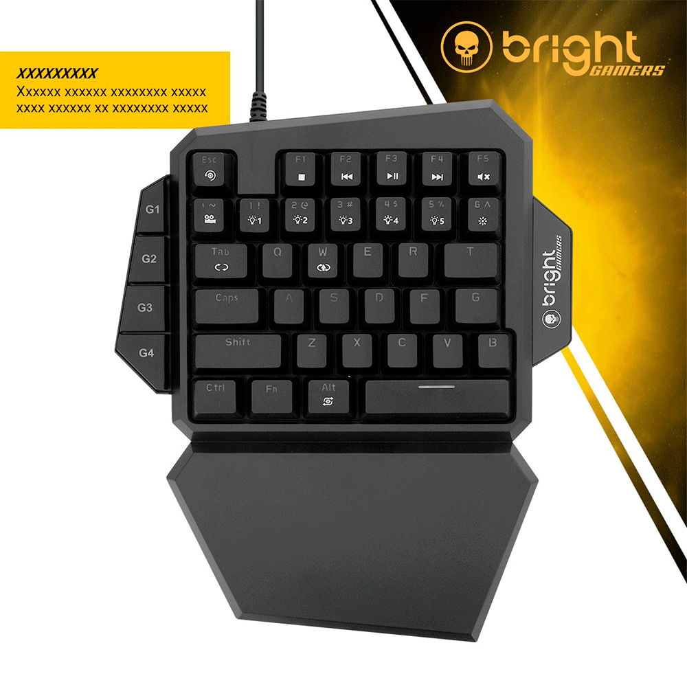 Teclado Bright Mecânico One Hand Gamer - GTC563 Preto - Fujioka ...