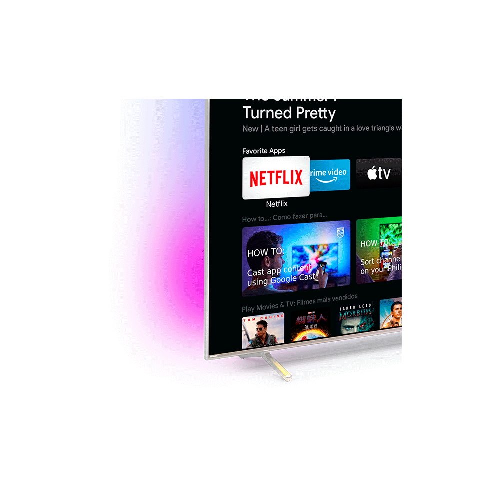 Smart TV Philips 75" 4K UHD LED 75PUG8807/78, Ambilight, Dolby Vision ...