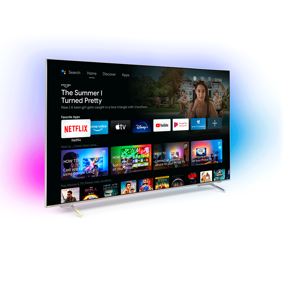 Smart TV Philips 55" 4K UHD LED 55PUG8807/78, Ambilight, Dolby Vision ...