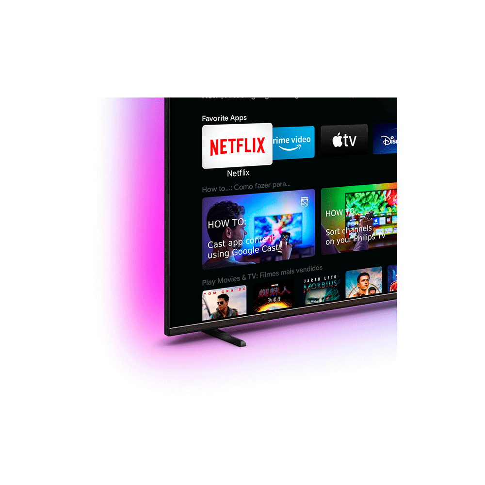 Smart TV Philips 65" 4K UHD Mini LED 65PML9507/78, Ambilight | Cinza ...
