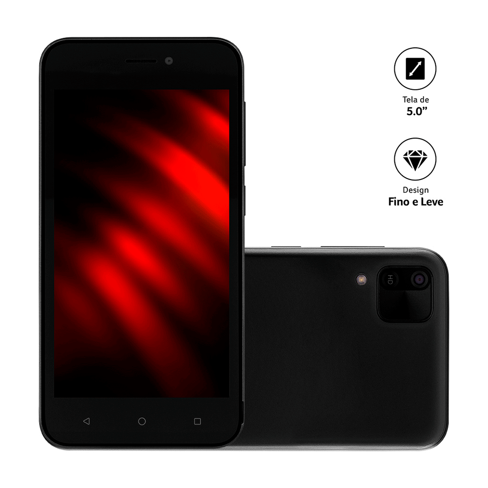 Smartphone Multilaser E2, 3G, 32GB, Wi-Fi, 1GB RAM, Android 11 (Go ...