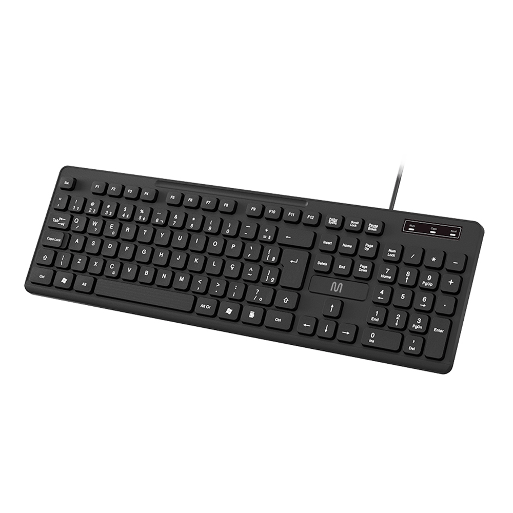 Teclado Multi Multimídia, ABNT2 - TC144 | Preto - Fujioka Distribuidor