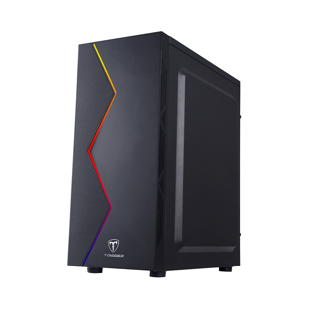 Gabinete Gamer T-Dagger TGC-P03B, Mid Tower, RGB, ATX, Sem Fonte, Sem Fan | Preto Artigo: 801283 ...