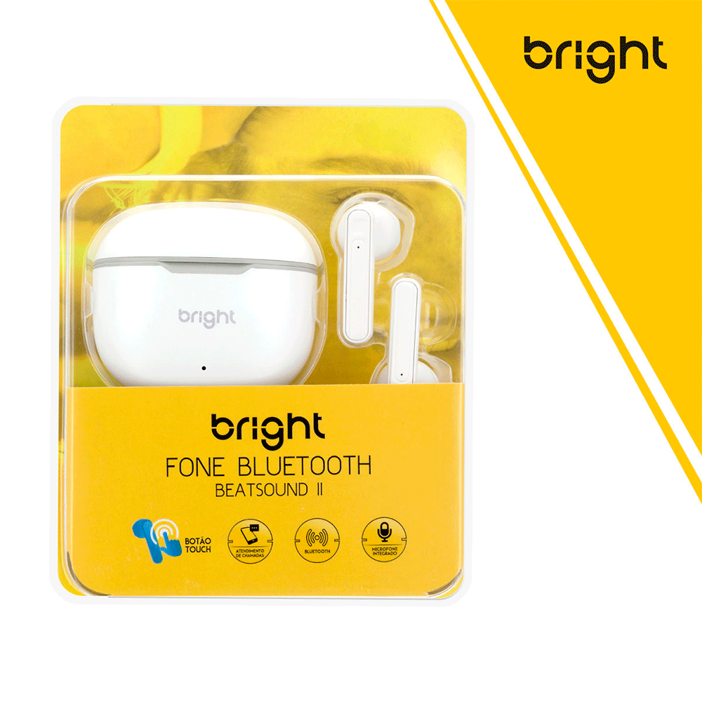 Fone de Ouvido Bright Beatsound II Bluetooth 5.1 FN565 | Branco Artigo ...
