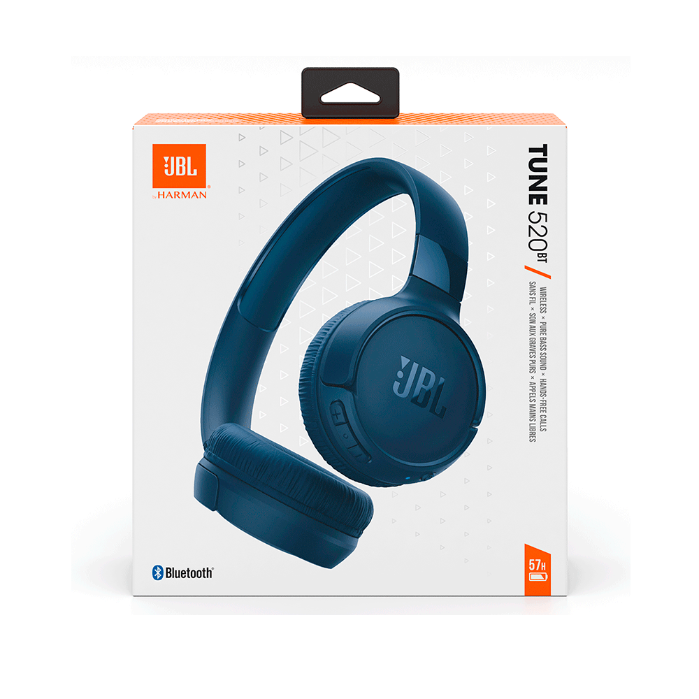 Headphone JBL Tune 520BT Bluetooth | Azul Artigo: 283179 - Fujioka Distribuidor