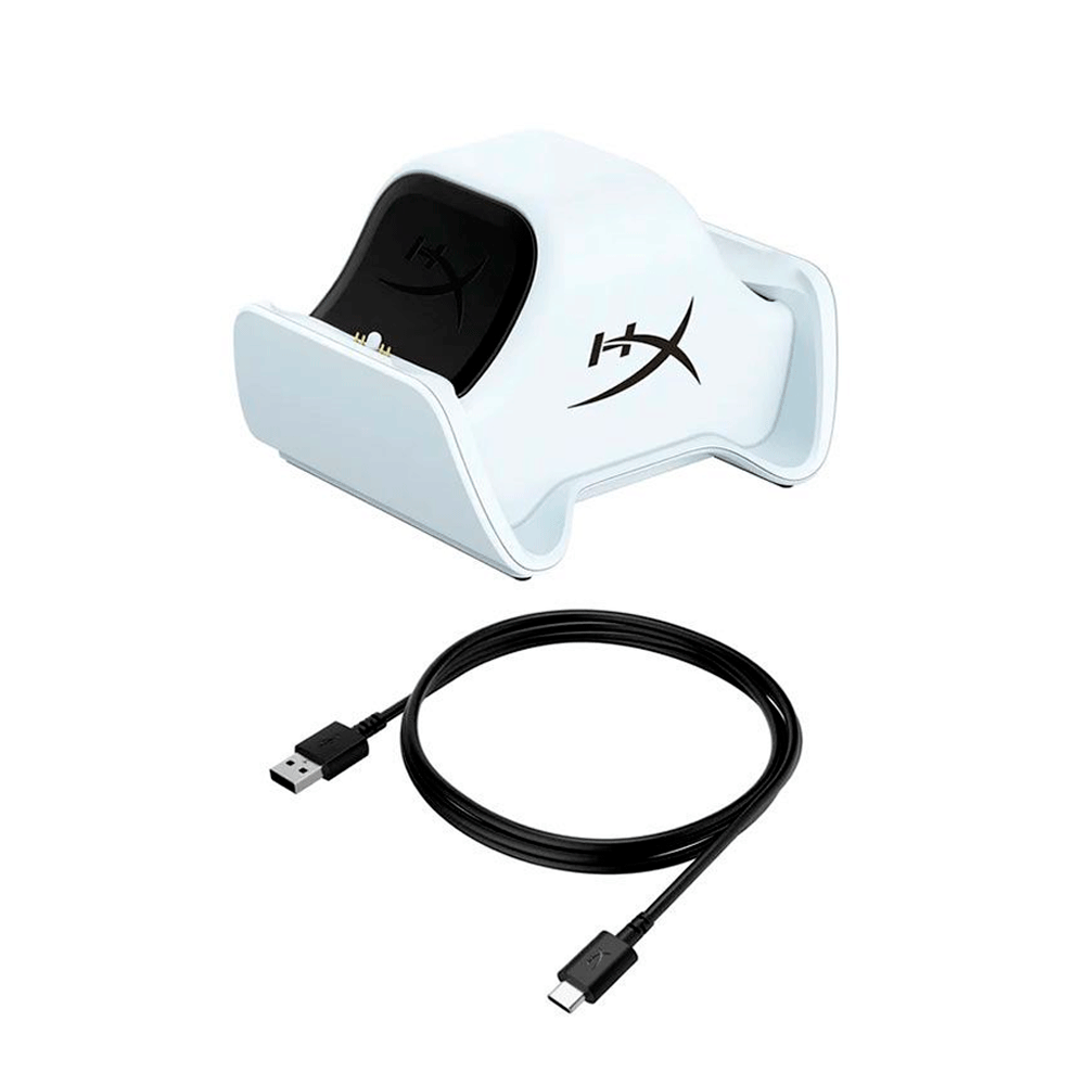 Carregador HyperX ChargePlay Duo PS5 | Branco - Fujioka Distribuidor