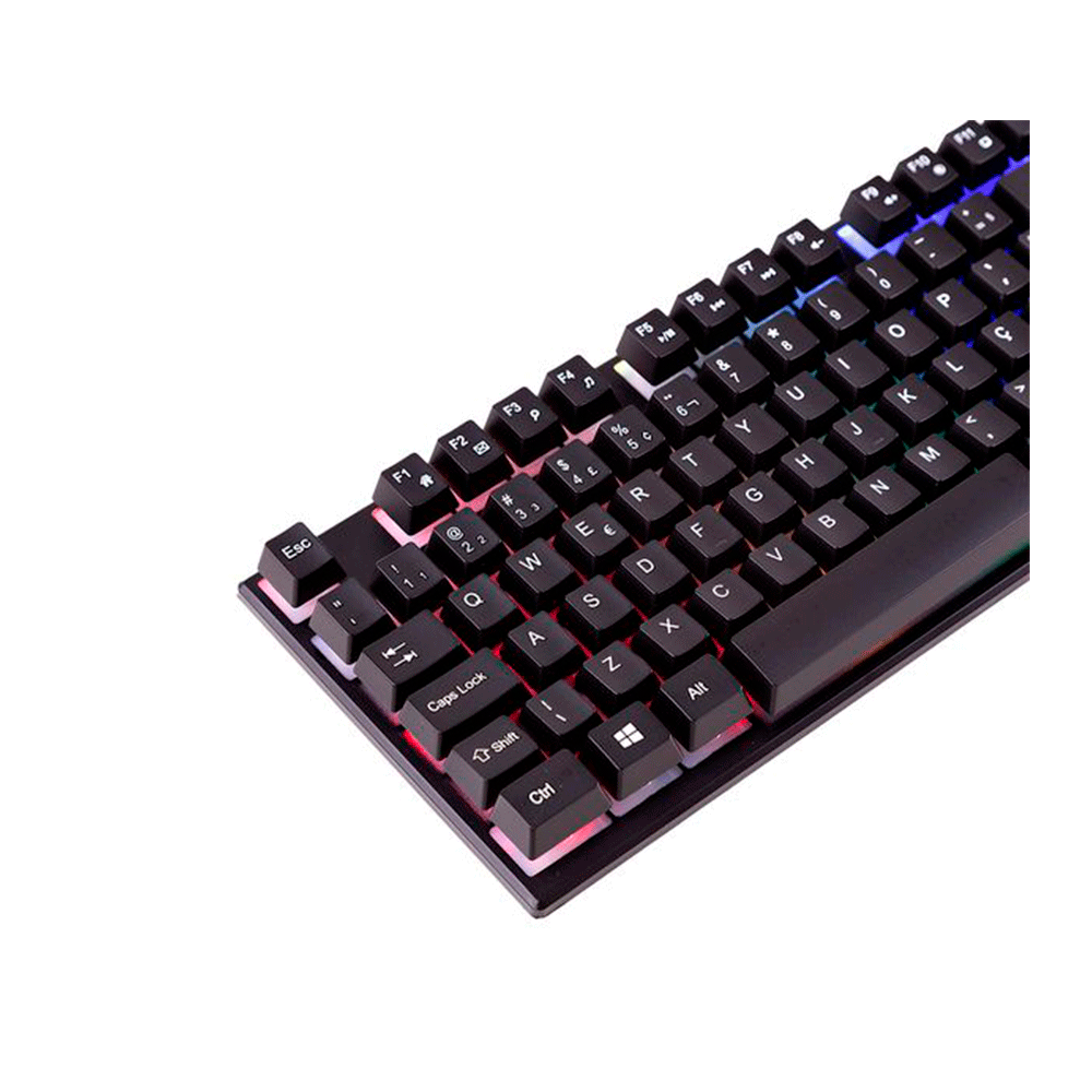 Teclado Maxprint Rainbow Max Pro com fio USB 2.0 | Preto Artigo: 582597 ...