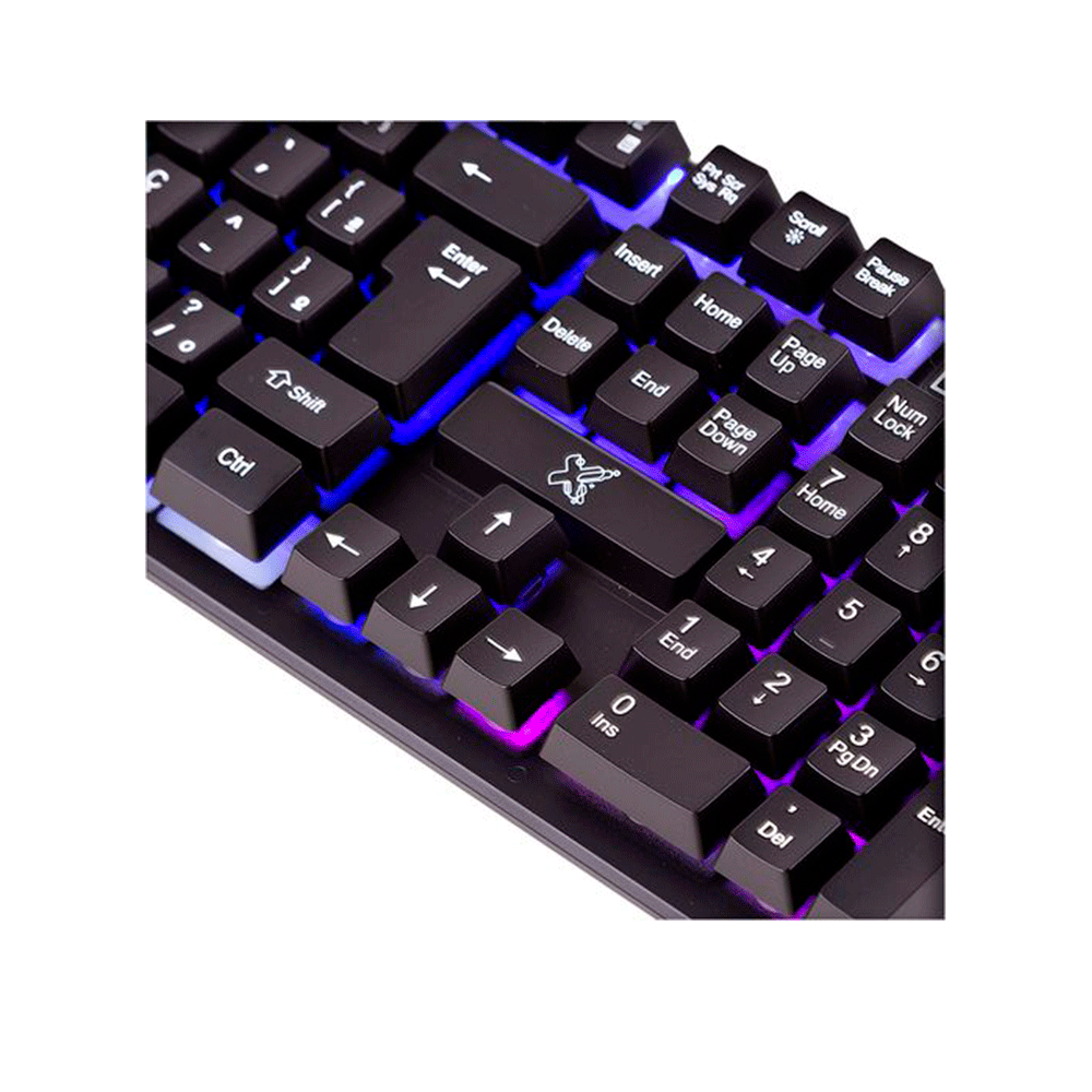 Teclado Maxprint Rainbow Max Pro com fio USB 2.0 | Preto Artigo: 582597 ...