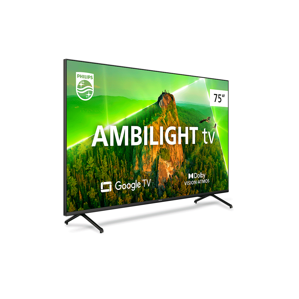 Smart TV Philips 75" DLED 4K UHD 75PUG7908/78, Ambilight, Google TV, Wi ...