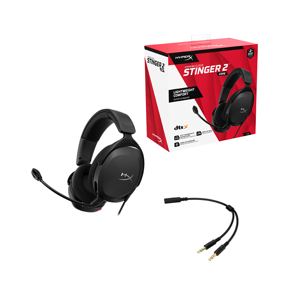 Headset HyperX Gamer Cloud Stinger 2 Core PC Preto Artigo 582684 Fujioka Distribuidor