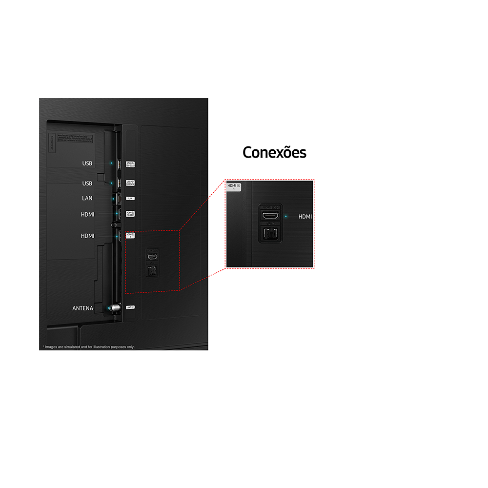 Samsung Smart TV 65" Crystal UHD 4K 65CU8000, Painel Dynamic Crystal ...