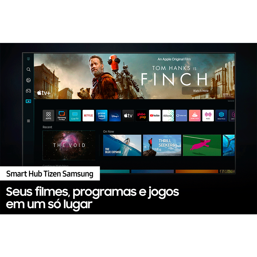Samsung Smart TV 55" UHD 4K 55CU7700, Processador Crystal 4K, Gaming ...