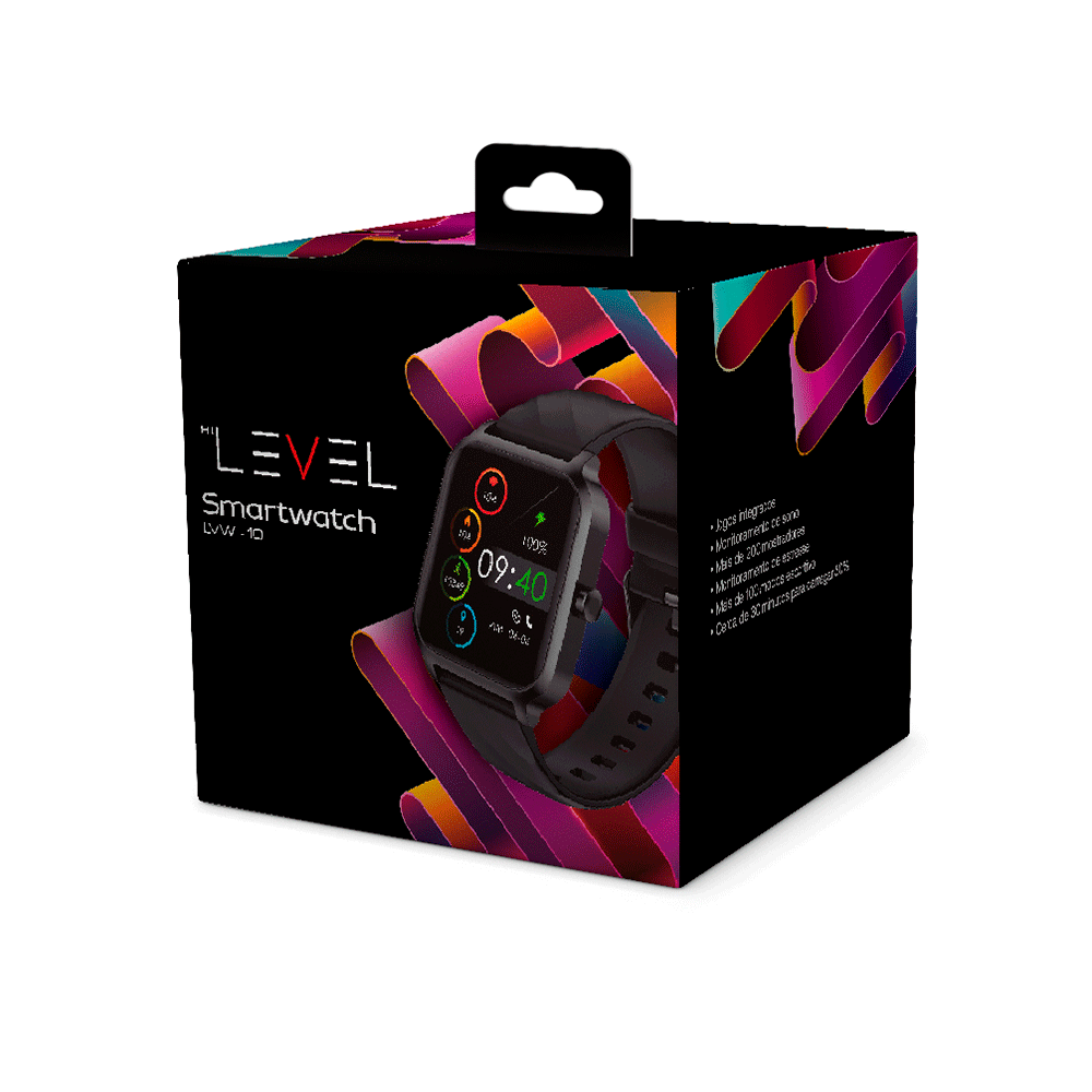 SmartWatch Level LVW-10, Tela TFT de 1.83", Compatível com iOS e ...