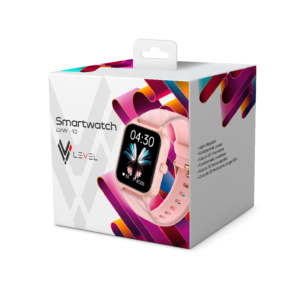 SmartWatch Level LVW-10, Tela TFT de 1,83", compatível com iOS e ...