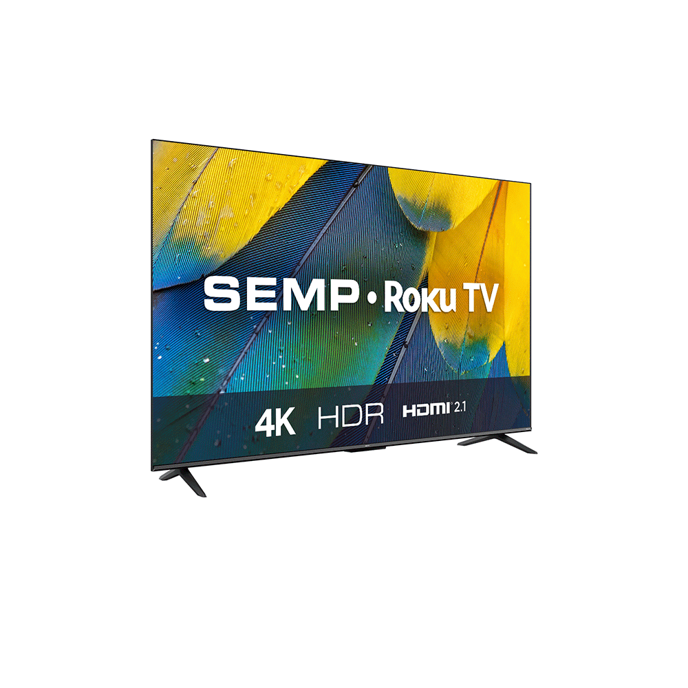 Smart TV LED 55" 4K UHD SEMP 55RK8600, Roku TV com Wi-Fi Dual Dand ...