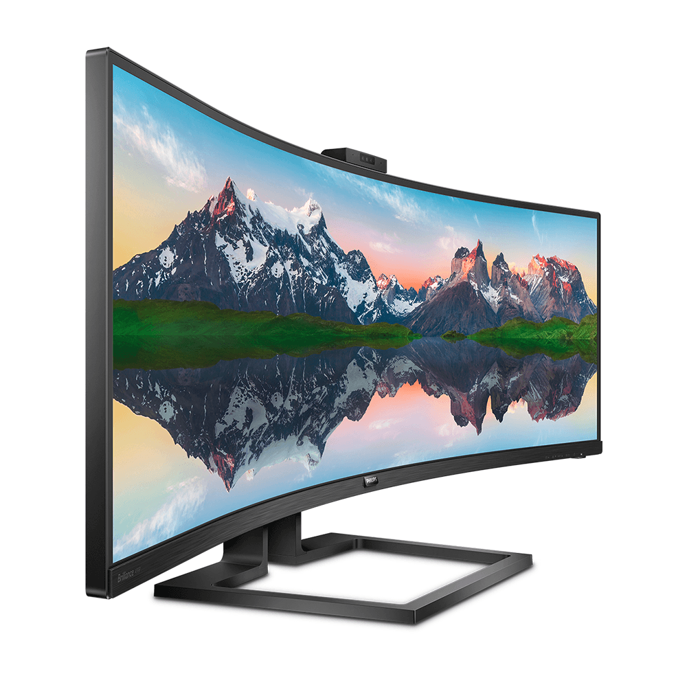 Monitor Philips 49" SuperWide Curvo, Hello, Web Cam, 499P9H | Preto ...