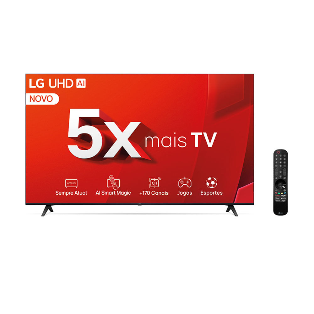 Smart TV 4K 50" LG UHD 50UT8050 Processador a5 Ger7 AI, Alexa ...