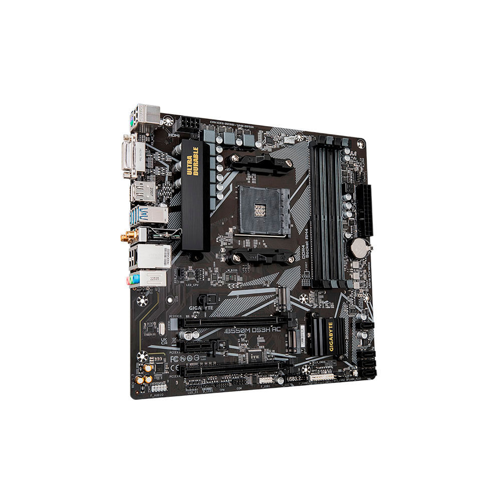 Placa Mãe Gigabyte B550M DS3H (Rev 1.7), AMD AM4, Micro ATX | DDR4 ...