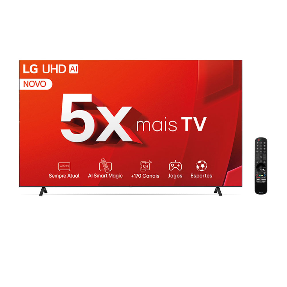 Smart TV LG 4K 86" UHD 86UT8050 Processador a5 Ger7 AI Alexa/Chromecast integrado Otimizador de ...