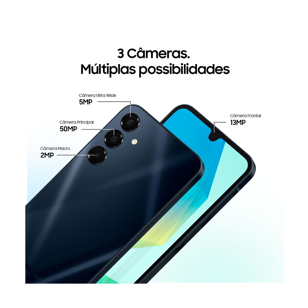 Samsung Galaxy A16 5G Tela 6.7" Super AMOLED 90Hz, 128GB, 4GB, Câmera ...